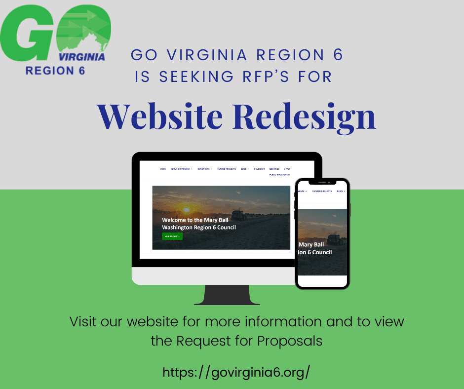 GO Virginia Region 6 RFP for Website Redesign | Fredericksburg Chamber ...